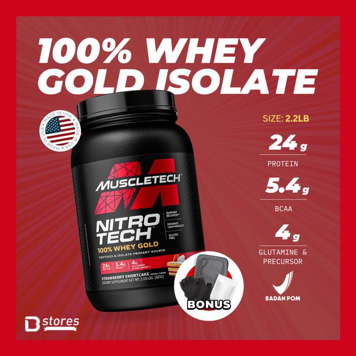 Jual Muscletech Nitrotech Whey Gold 2.2lb Whey Protein Isolate Bstores ...
