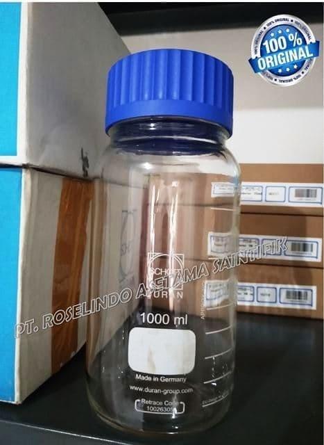 Jual Laboratory bottle 500 ML wide mouth clear glass DURAN Lab Botol ...
