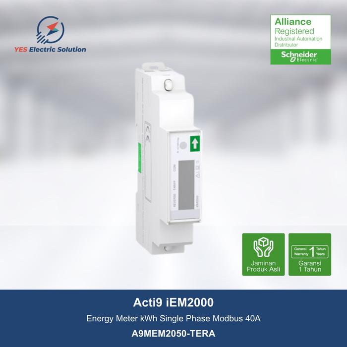 Promo Schneider Electric Modular Single Phase Kwh Meter Iem2050 230V ...