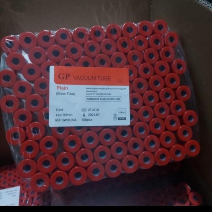Jual Tabung Plain 10ml 5ml 3ml GP Vacutainer Vacuum Tube Laboratorium ...