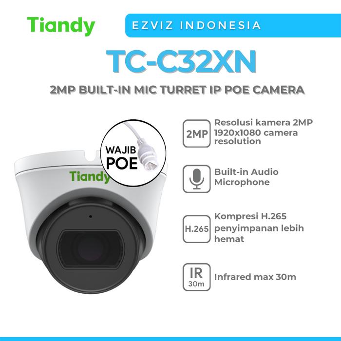 Promo TIANDY TC-C32XN 2MP BUILT-IN MIC TURRET IP POE CAMERA - Jakarta ...