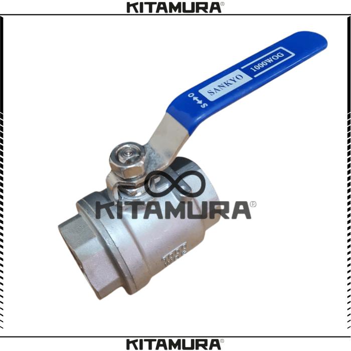 Jual STOP KRAN AIR BALL VALVE SANKYO 2PC BODY STAINLESS 1 1/4 INCH - Jakarta Barat - Kitamura ...