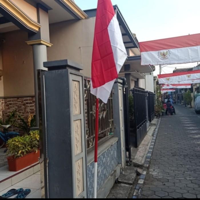 Jual Tiang Bendera Merah Putih 3 Meter /Tiang Besi Merah Putih Plus ...