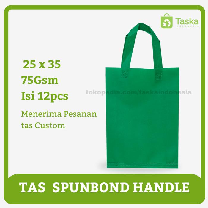 Jual Tas HLS / Tas Handle Spunbond 25x35 - Lusinan - Warna Hijau Tua ...