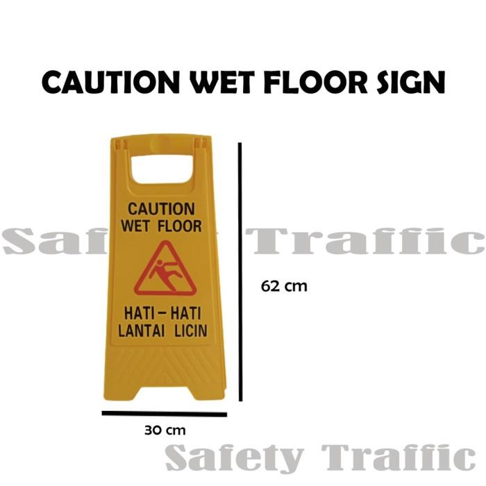 Jual Caution Wet Floor Sign / Papan Peringatan Lantai Basah & Licin ...
