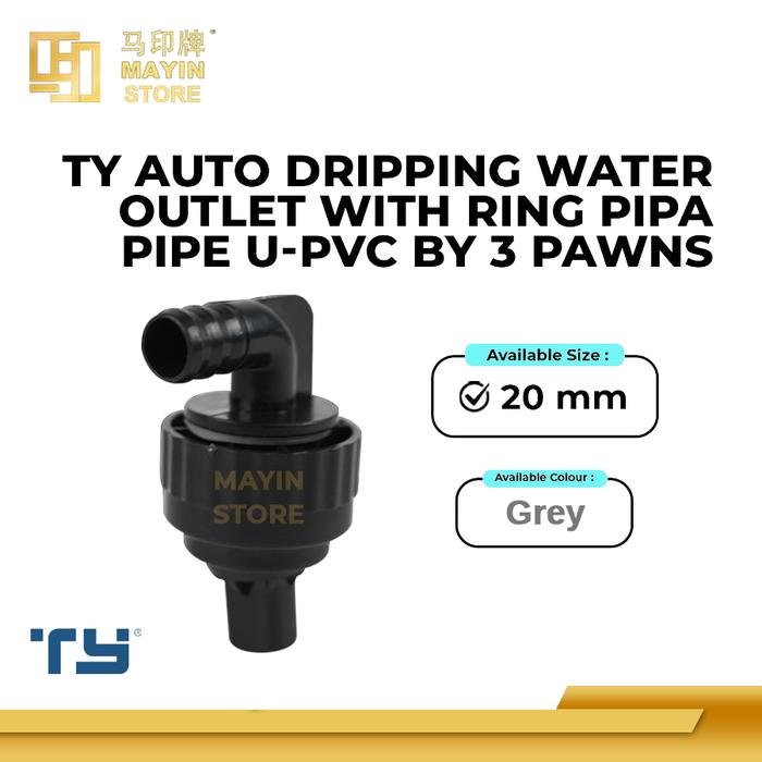 Promo TY Auto Dripping Water Outlet With Ring Pipa Pipe U–PVC by 3 ...