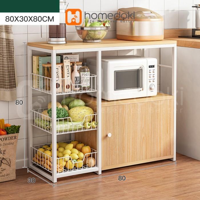 Promo Homedoki Rak/ Dapur Susun Minimalis Rak /Oven Microwave Bumbu ...