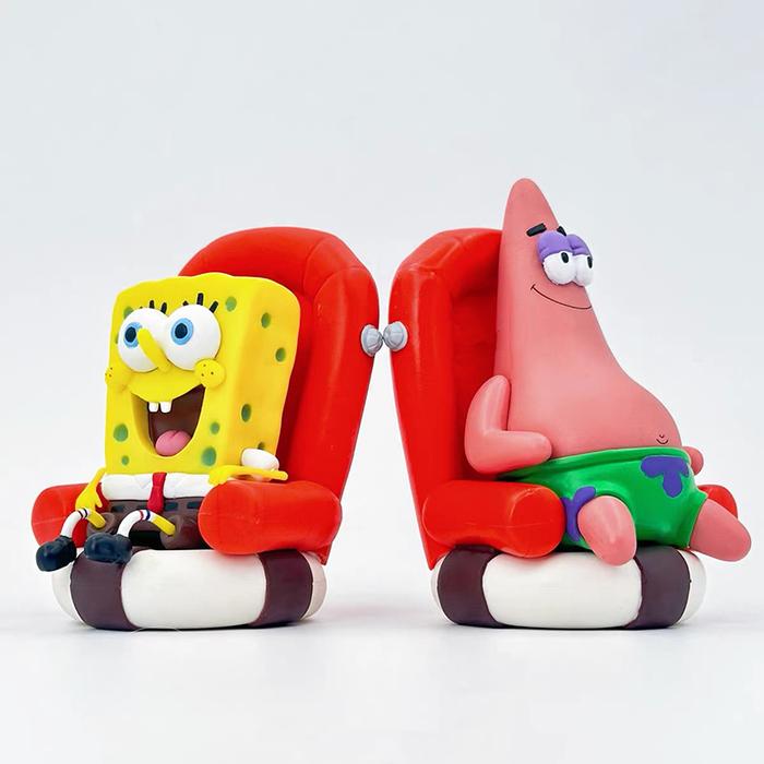 Jual 10cm Anime SpongeBob SquarePants Figure Cute Statue Gk SpongeBob ...
