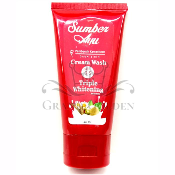 Jual SUMBER AYU CREAM WASH TRIPLE WHITENING SABUN SIRIH KEWANITAAN 40ML ...