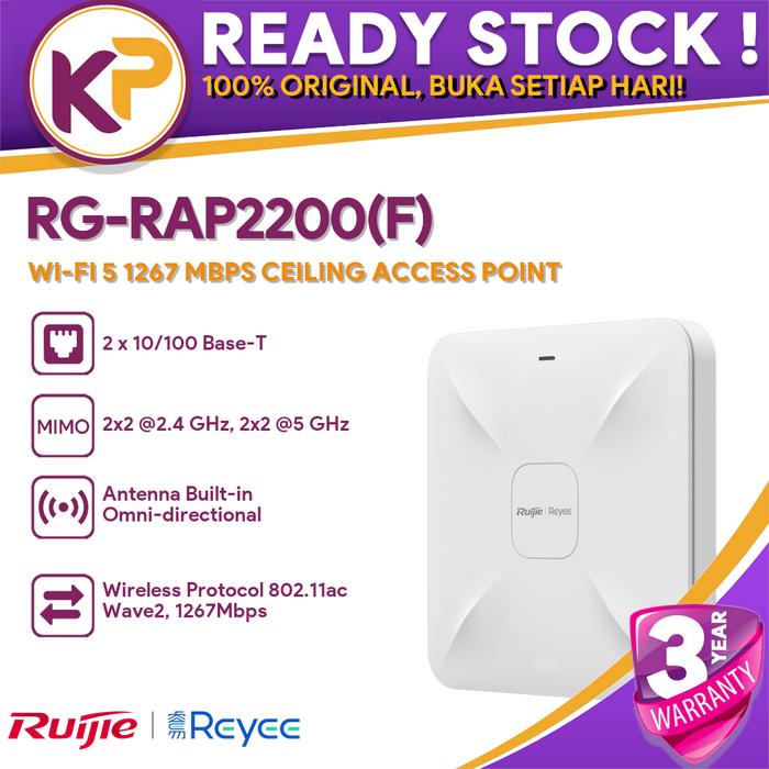 Promo RUIJIE REYEE RG-RAP2200(F) WI-FI 5 1267 MBPS CEILING ACCESS POINT ...