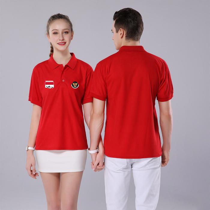 Jual Kaos Polo Merah Putih Logo Garuda / Kaos Kerah Hut Kemerdekaan Ri ...