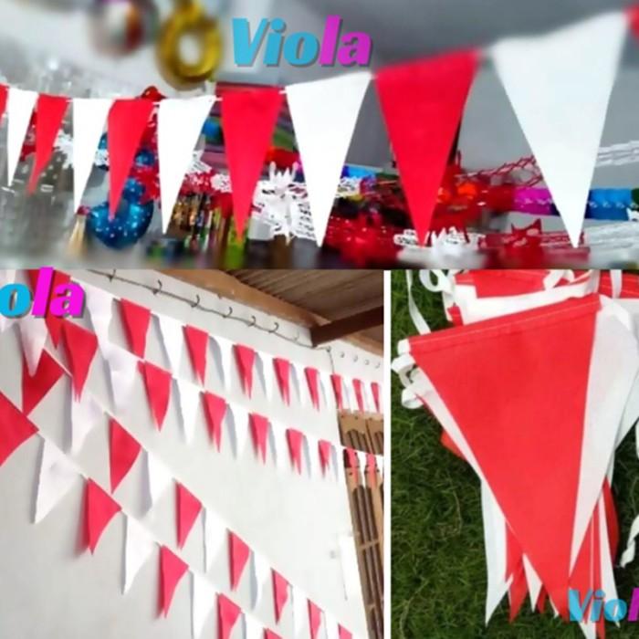 Jual Bendera Segitiga Merah Putih / Bendera Umbul Umbul Dekorasi 17 Agustus Terlaris - Kota ...