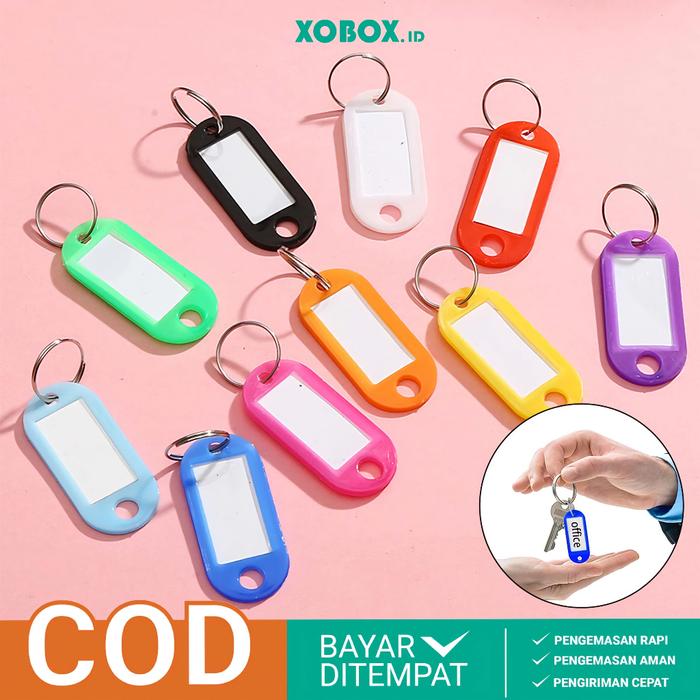 Jual 1Pcs Gantungan Kunci Label Nama Keychan Ring Name Tag Ganci Simple ...