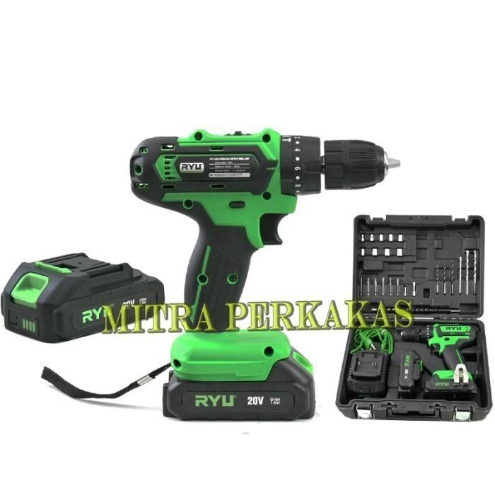 Jual Mesin Bor Batre Baterai RYU Cordless Impact Drill RYU RCI 20V ...