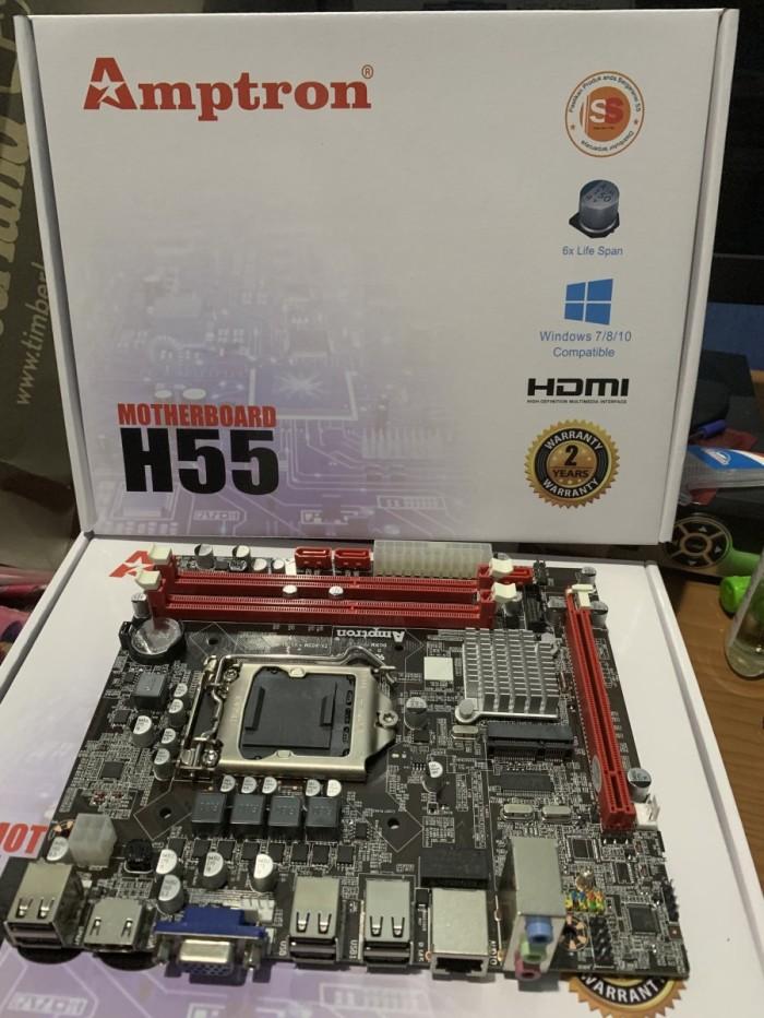 Jual Bisa Faktur! AMPTRON H55 Socket LGA 1156 DDR3 Intel Motherboard Micro ATX - Jakarta Pusat ...