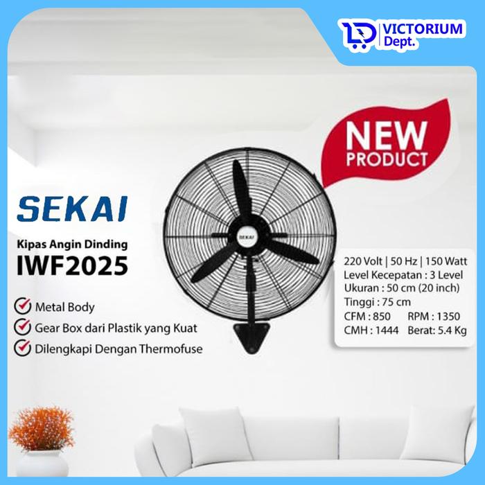 Jual VICTORIUM- SEKAI KIPAS ANGIN DINDING INDUSTRI 20 INCH WALL FAN ...