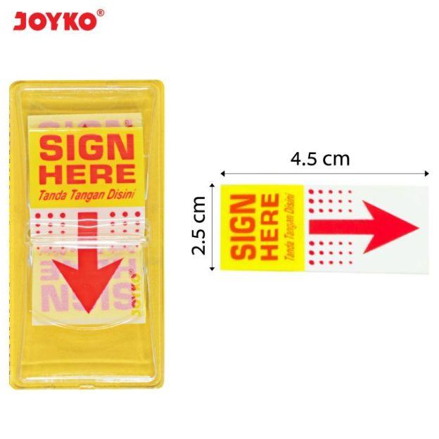 Jual Sign Here JOYKO IM35/Memo Stick Tempel/Stiker Sign Here - Jakarta ...