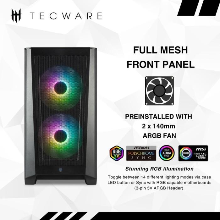Jual CUCI GUDANG! ASLI TECWARE EDGE M2 PRO HIGH AIRFLOW GAMING MATX ...