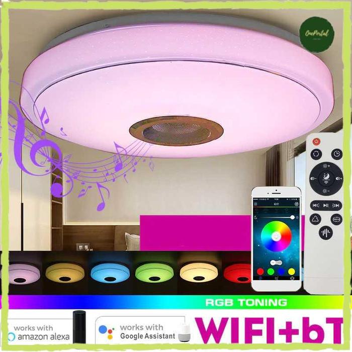 Jual Lampu Plafon LED RGB Ceiling Light Bluetooth Speaker 36W 32 cm ...