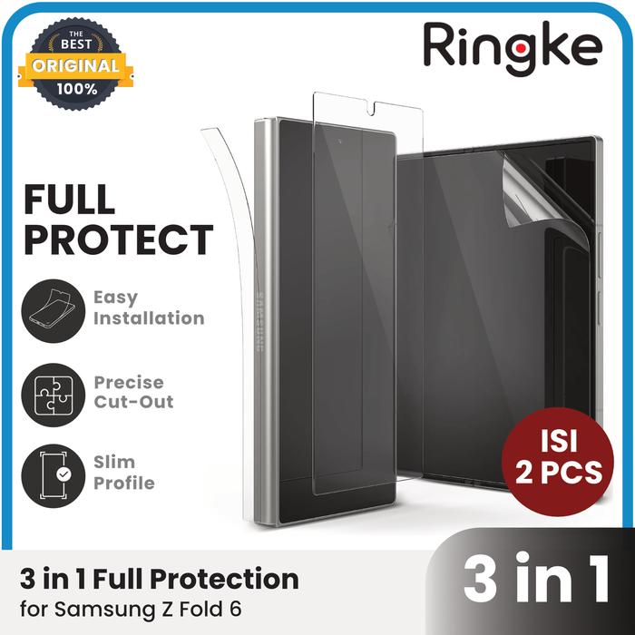 Jual Ringke 3 in 1 Protector Samsung Galaxy Z Fold 6 Tempered Glass ...