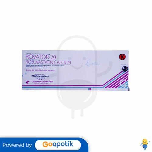 Jual ROVATOR 20 MG BOX 30 TABLET - Kota Bekasi - Apotek Rafael Farma ...
