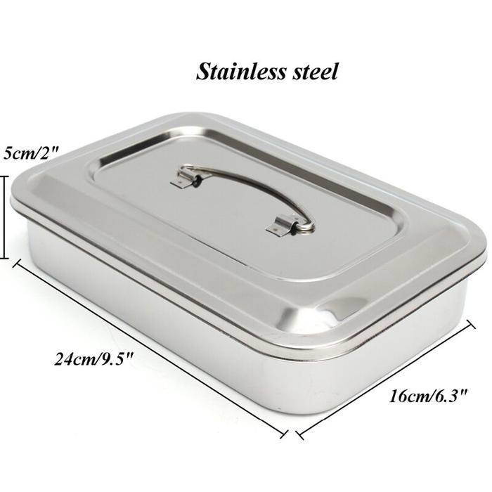 Jual Bak Instrument Tray Stainless Steel Autoclaveable Dental Tray ...