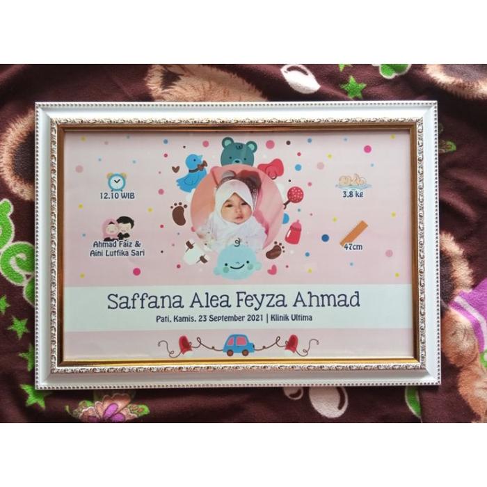 Jual Biodata Baby 15R | Biodata Anak | Bingkai Kelahiran Bayi | Scraft ...