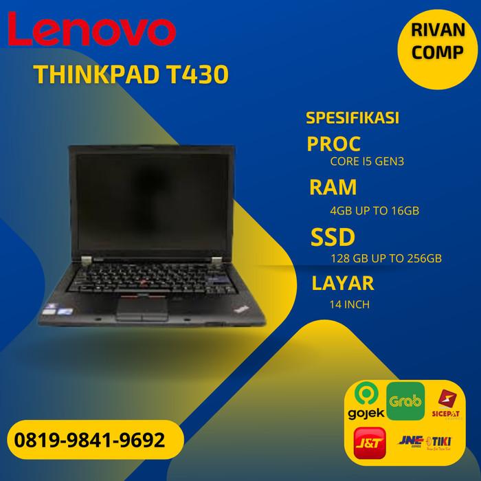Jual Laptop Lenovo Thinkpad T430 Core I5 Gen3 Ram 8Gb Ssd 256Gb ...