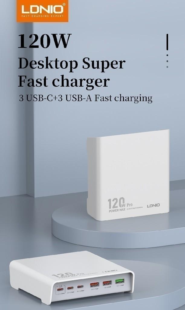 Jual LDNIO Q605 - Multiport Desktop Charging Station 6 USB 120W Total ...