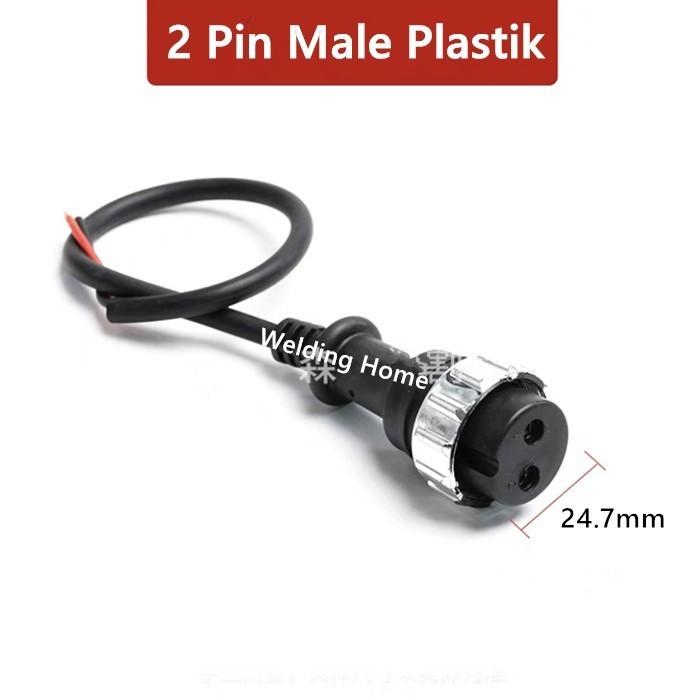Jual 2 Pin Male Female Socket Konektor Selang MIG Mesin Las Wire Feeder ...