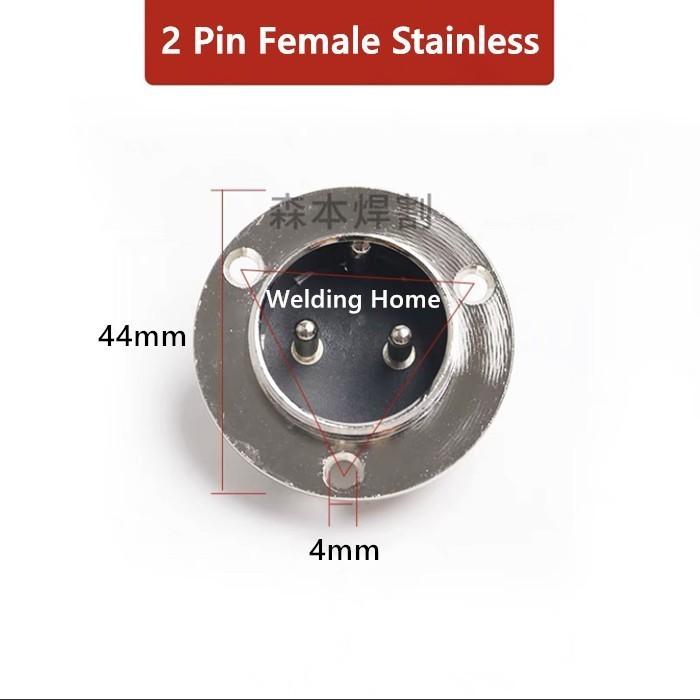 Jual 2 Pin Male Female Socket Konektor Selang MIG Mesin Las Wire Feeder ...