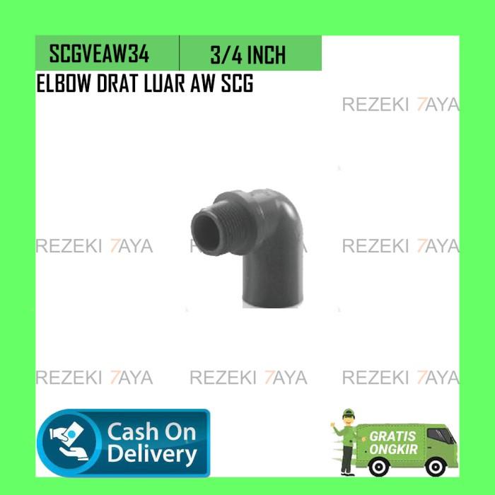 Jual VALVE ELBOW AW 3/4 INCH FITTING PIPA AIR PVC SCG SAMBUNGAN SOKET ...