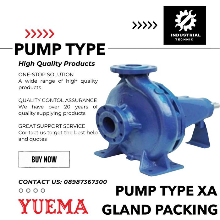 Jual YUEMA PUMP TYPE XA 50-13 END SUCTION CENTRIFUGAL PUMPS GLAND ...
