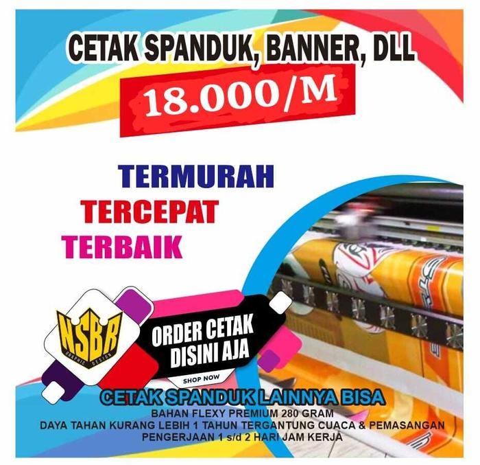 Jual CETAK SPANDUK CEPAT DAN MURAH / Desain Sendiri / Spanduk Jualan ...