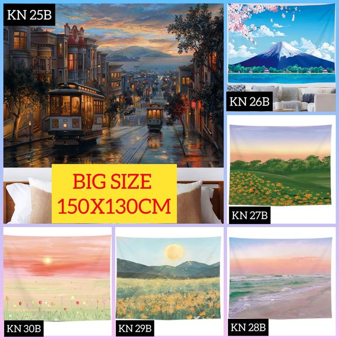 Jual GM- WALLPAPER KAIN DINDING | POSTER KAIN KARTUN | POSTER KAIN ...