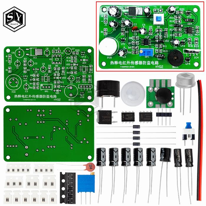 Jual Human body sensing IR pyroelectric infrared sensor anti-theft ...