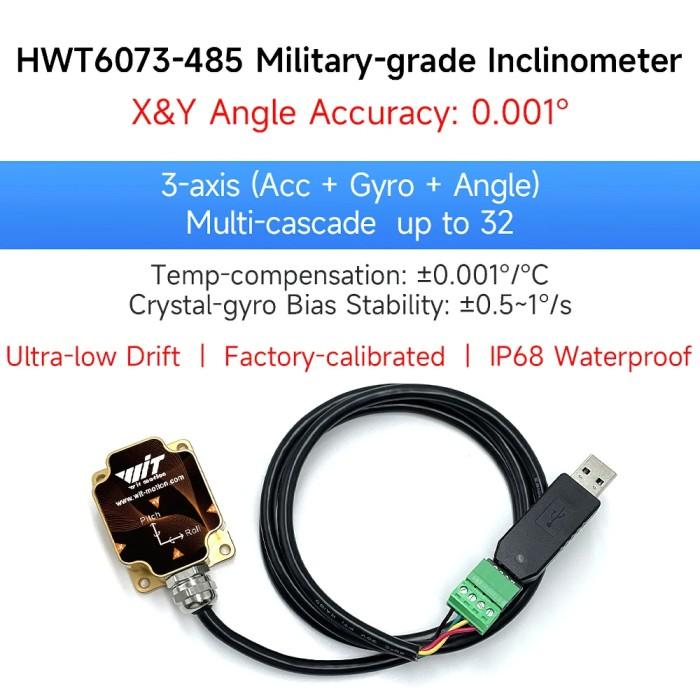 Promo WitMotion Military-grade Inclinometers HWT9073 IP68 Waterproof ...