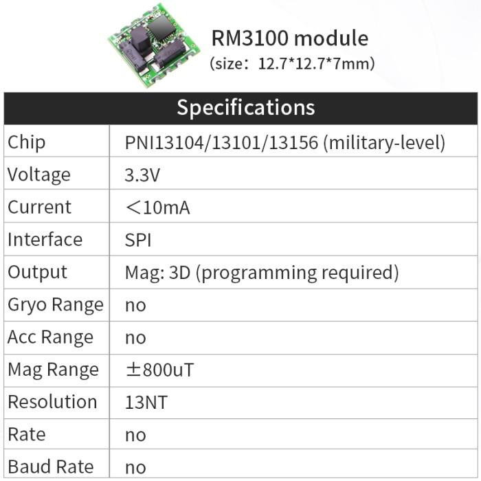 Jual WitMotion PNI RM3100 Industry Magnetometer Sensor, Output 3-axis ...