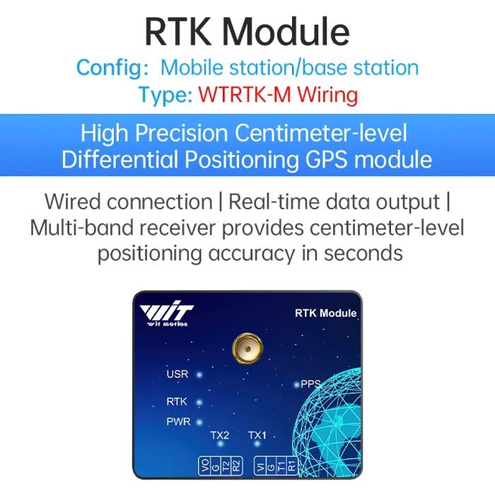 Promo WitMotion intelligent RTK-M high-precision ZED-F9P car navigation UAV GPS module ...