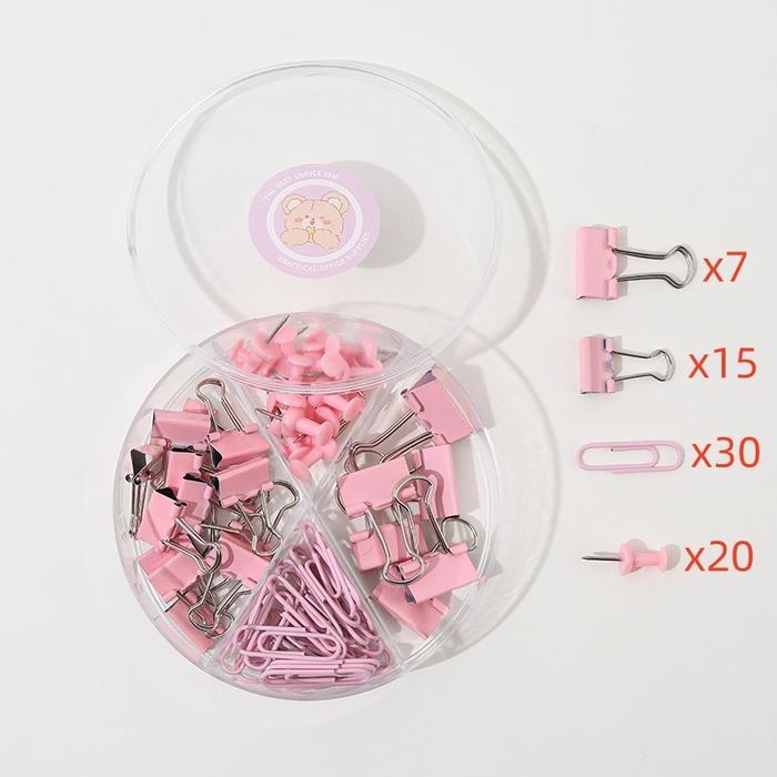 Jual 72 PCS Paperclip binder clip push pin set/paperclip/push pin ...