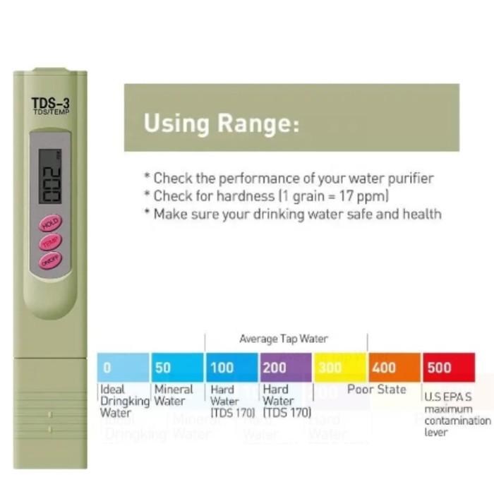 Jual Harga Promo TDS Meter 3 digit TDS3 - Alat ukur PPM Kualitas Air ...