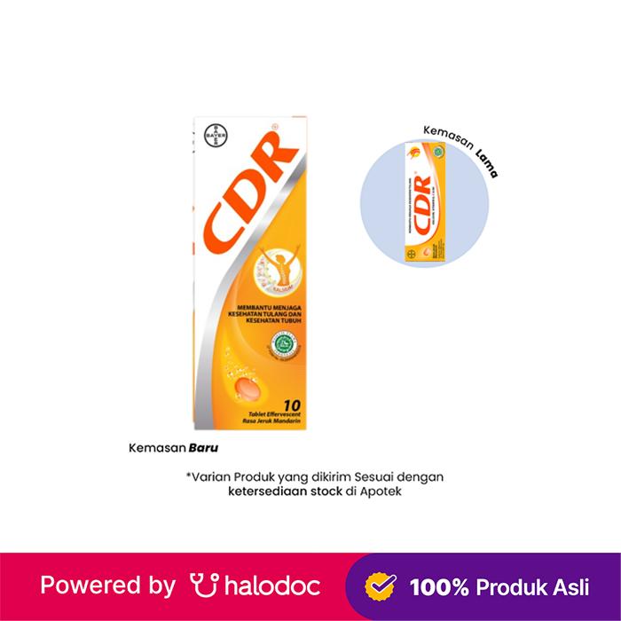 Jual CDR Effervescent 10 Tablet - Vitamin Sendi,Tulang & Gigi - Halodoc ...