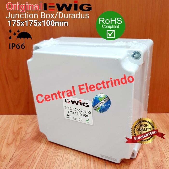 Jual Junction Box AG 175×175×100mm Box Panel Plastik ABS EWIG Polos ...