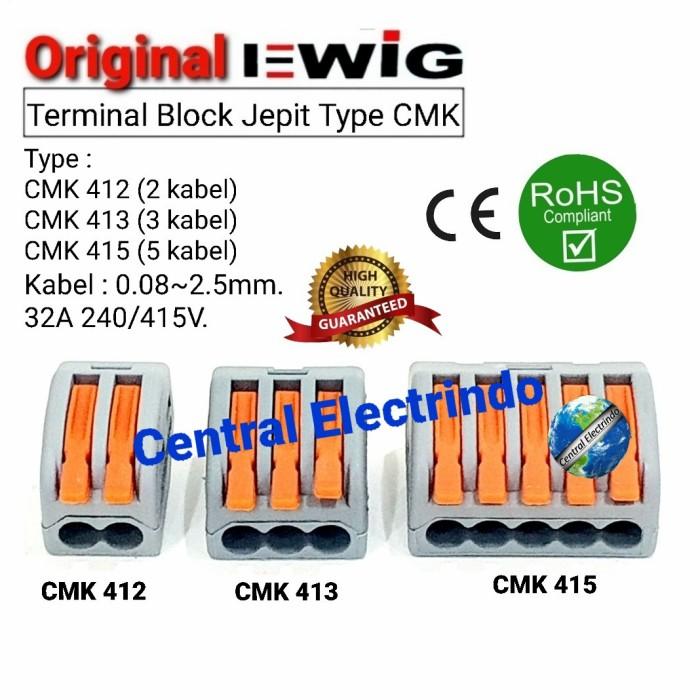 Jual Terminal Block EWIG Penghubung Kabel Model Jepit CMK412 CMK413 ...