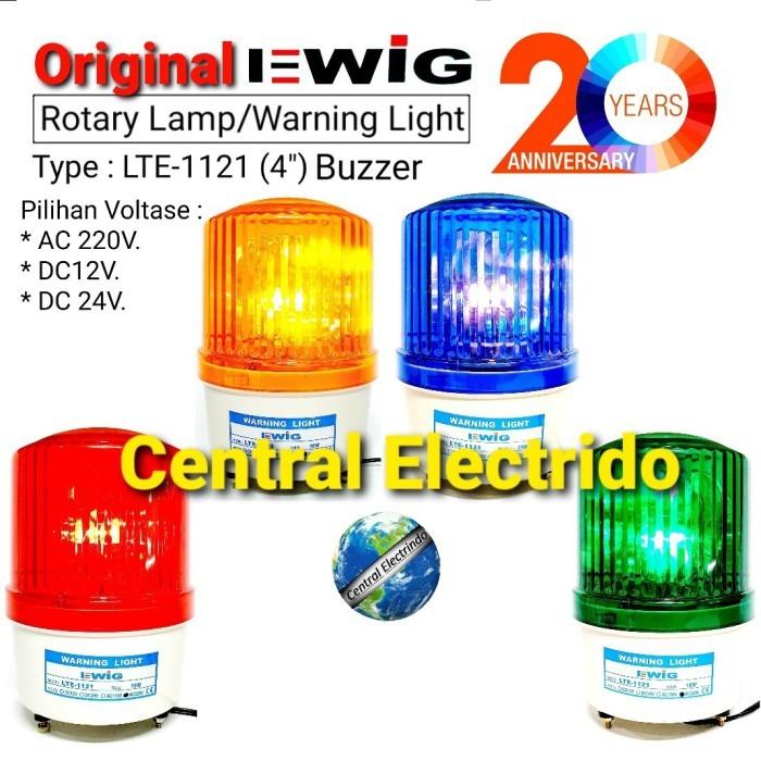 Jual Lampu Peringatan WARNING LIGHT LTE1121 4" BUZZER. - Kuning, AC ...