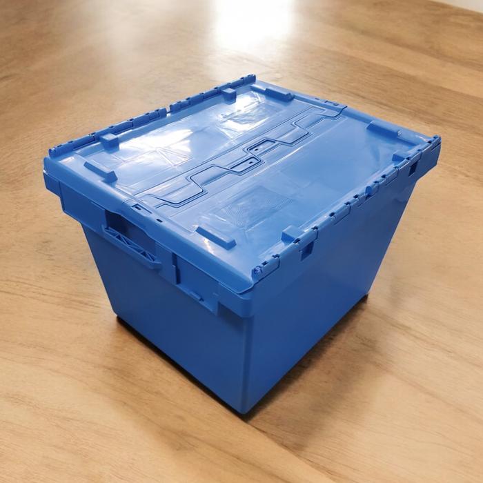 Jual Box Container Plastik Logistik Industri Stackable 50kg 80L - Biru ...
