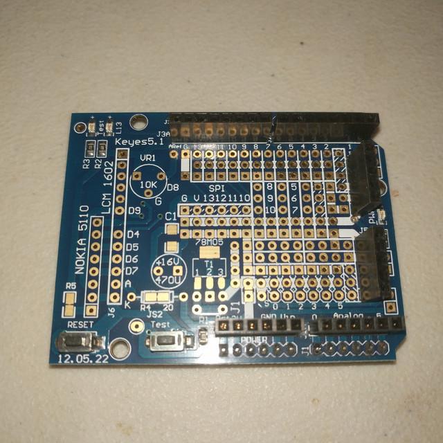 Jual Keyes Prototyping Shield Versi 5.1 untuk Arduino Uno R3 - PCB dengan Dukungan Komponen ...
