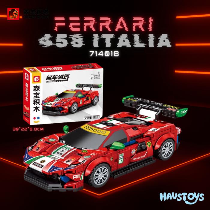 Jual Sembo Famous Racing Car 714016-714019 mainan mobil bricks mini ...
