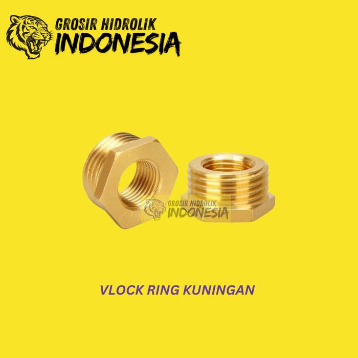 Jual 1/2'' x 1/4'' VLOCK RING KUNINGAN / BUSHING KUNINGAN 1/2'' MALE X ...