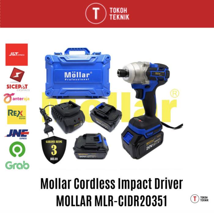 Jual MOLLAR CIDR20351 Mesin Bor Obeng Baterai - Impact Driver Cordless ...